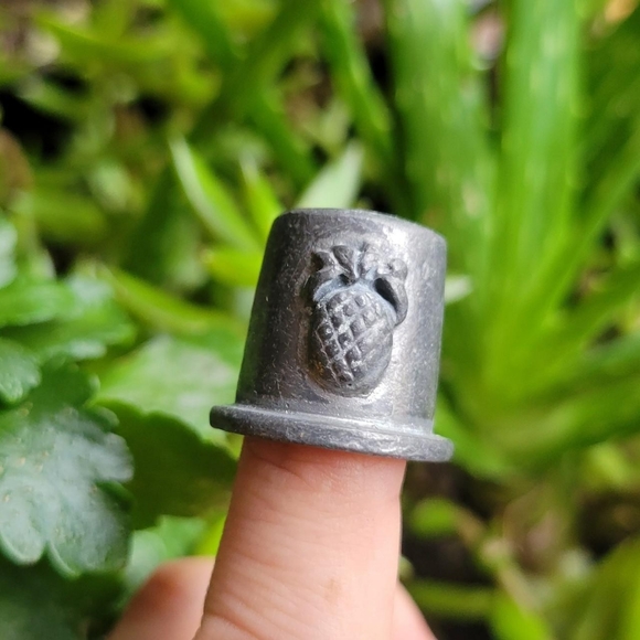Art | Vintage Pewter Pineapple Flower Thimble | Poshmark